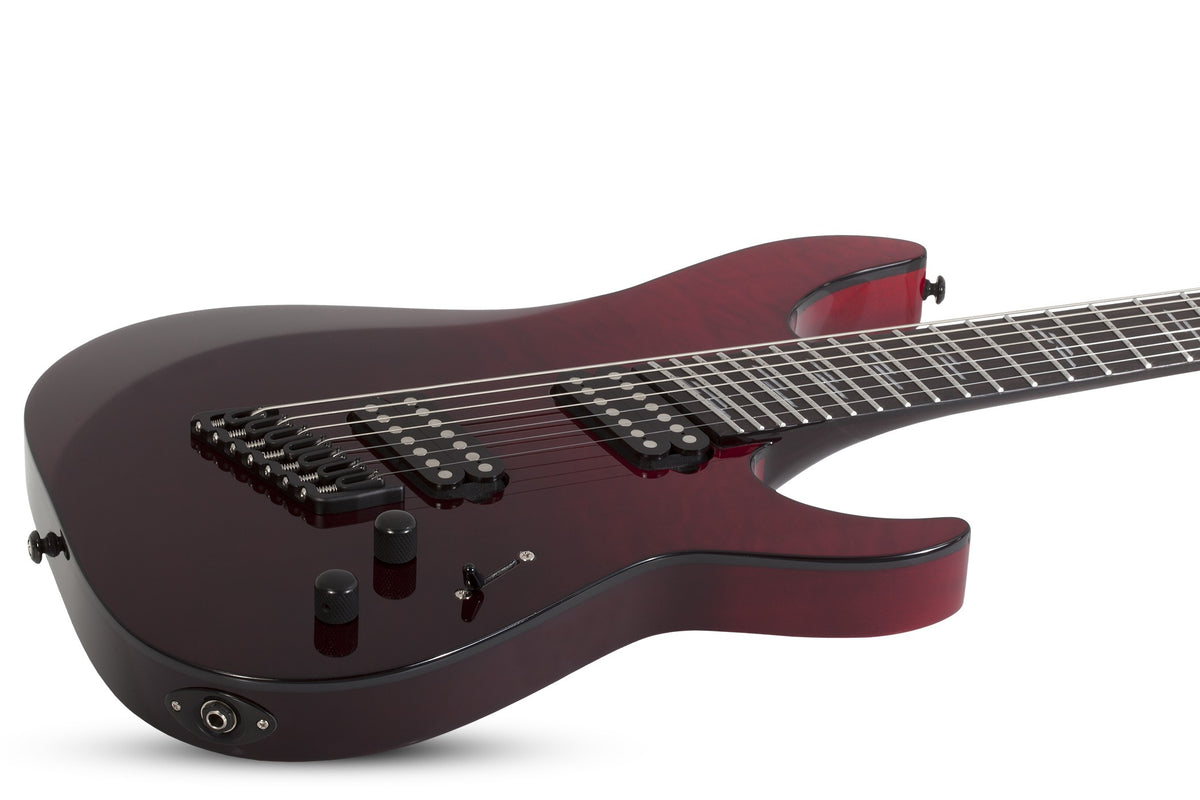 Schecter Reaper-7 Elite Multiscale 7-String Electric Guitar, Blood Bur ...