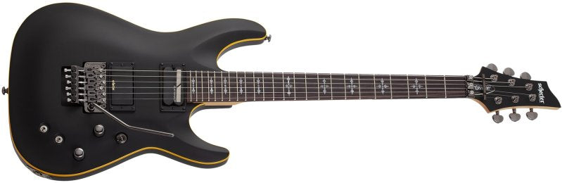 Schecter Demon-6 FR S Electric Guitar, Aged Black Satin 3669-SHC — L.A ...
