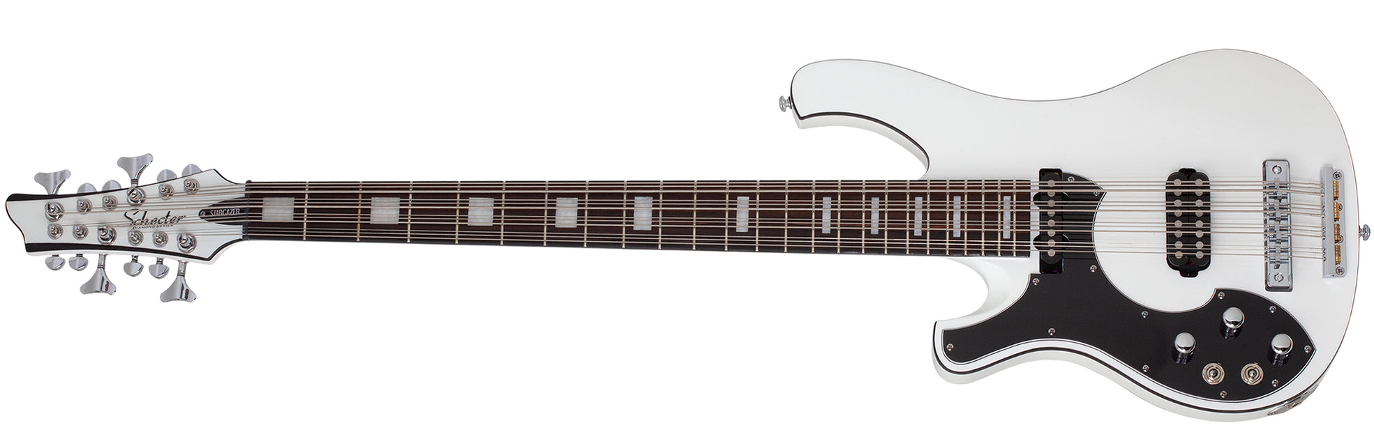 Schecter Stargazer-12 Left Handed 12 String Electric Bass, Gloss White ...