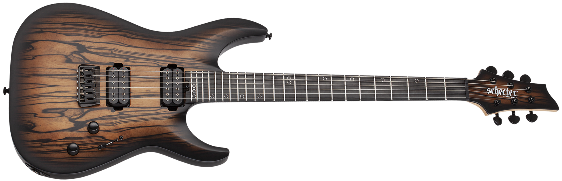 Schecter C-1 Pale Moon Natural Satin with Black Burst 692-SHC — L.A. Music