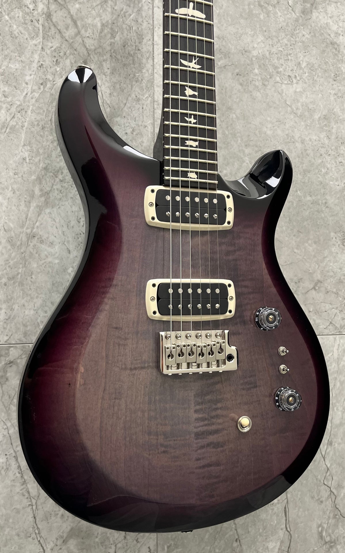 PRS Guitars USA S2 Custom 24-08 G2 - Faded Gray Black Purple SMOKE Bur ...