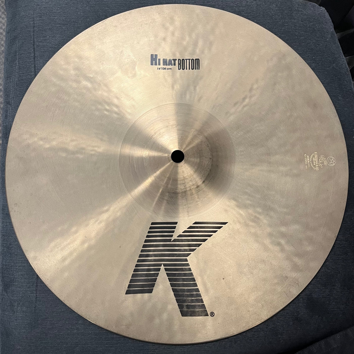 Zildjian K Made in The USA 14 INCH Hi Hat Bottom - FLOOR MODEL 3 LBS ...