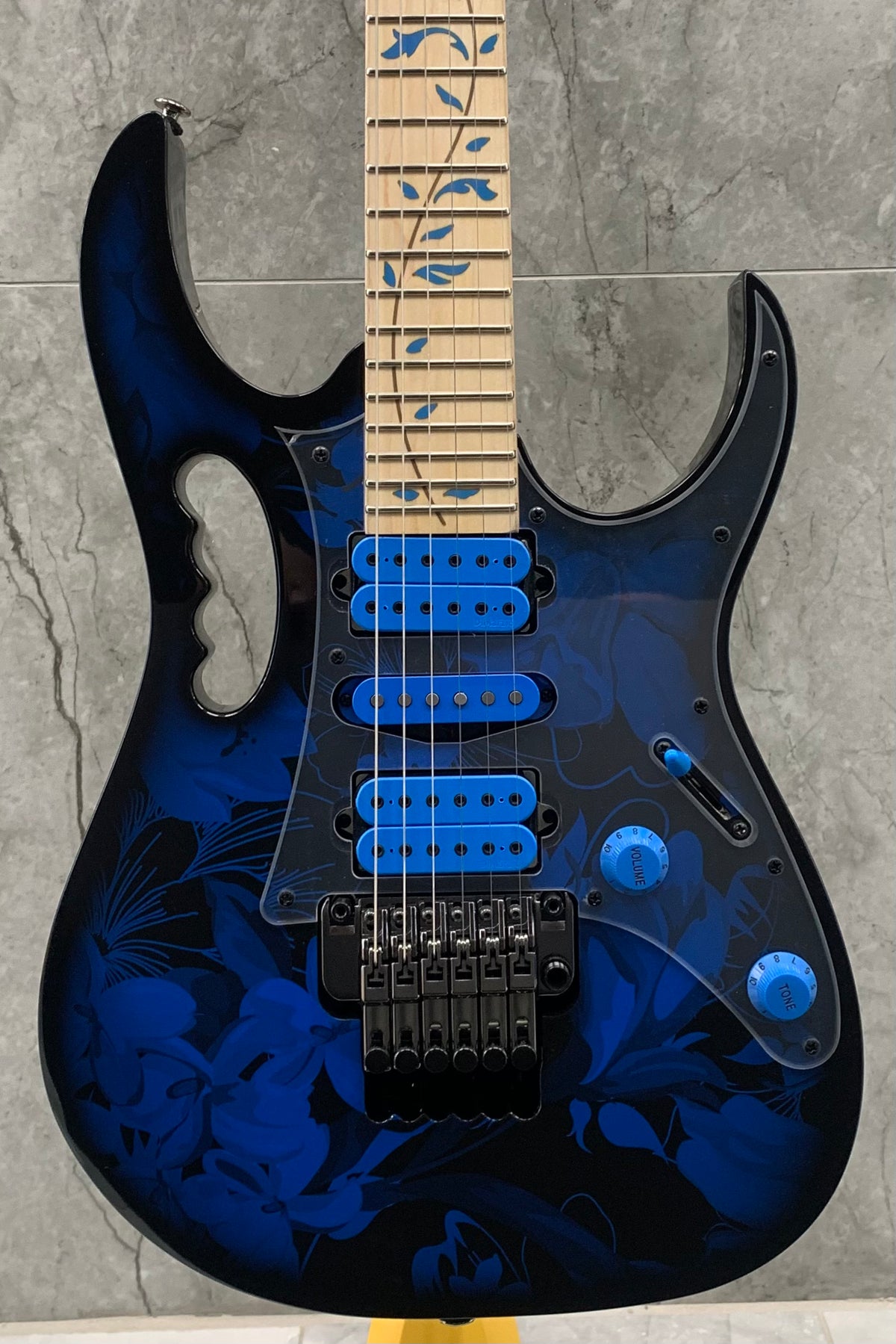 Ibanez JEM77PBFP Steve Vai Signature Model Blue Foral Pattern — L.A. Music