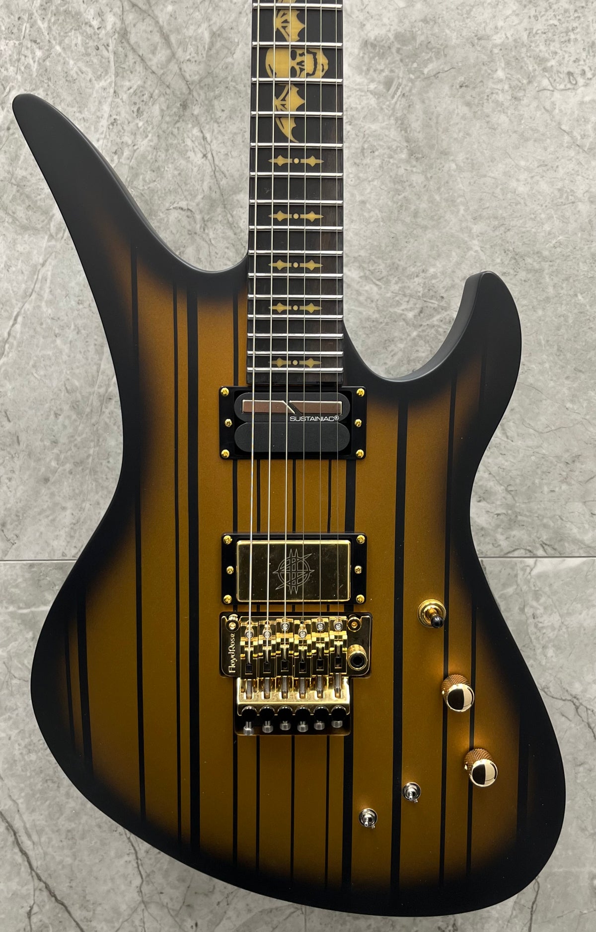 Schecter SYNYSTER-CST-S-SGB SYNYSTER CUSTOM-S SUSTAINIAC Satin Gold Bu ...