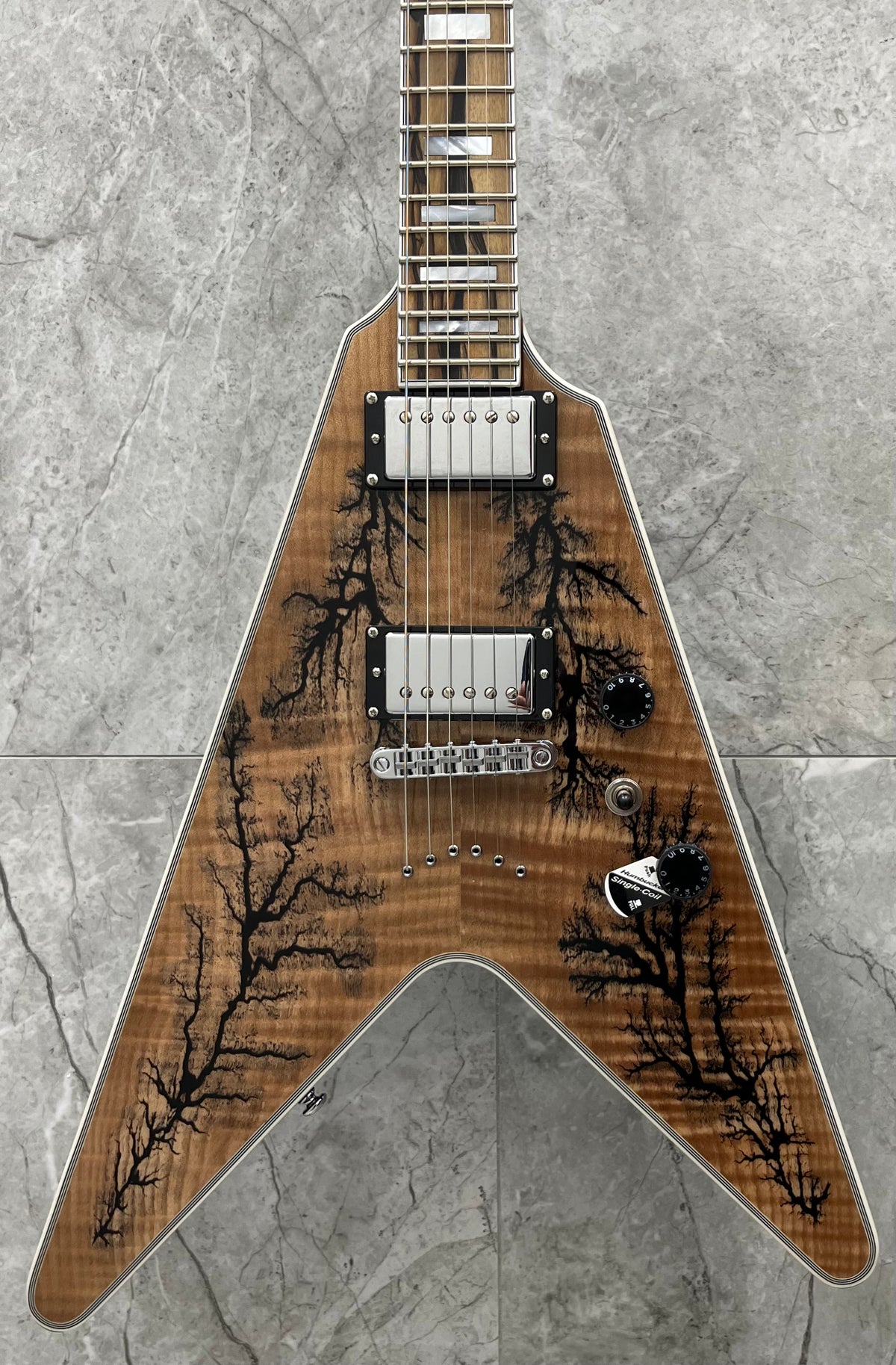 Schecter V-1 Electro-Resin Gloss Natural 604-SHC SERIAL NUMBER W241105 ...