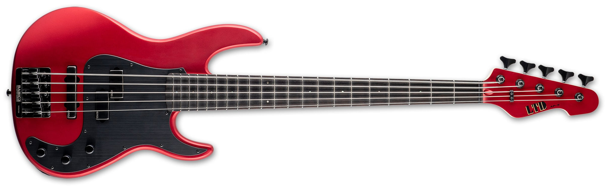 ESP LTD AP-5 5-String Electric Bass, Candy Apple Red Satin LAP5CARS — L ...