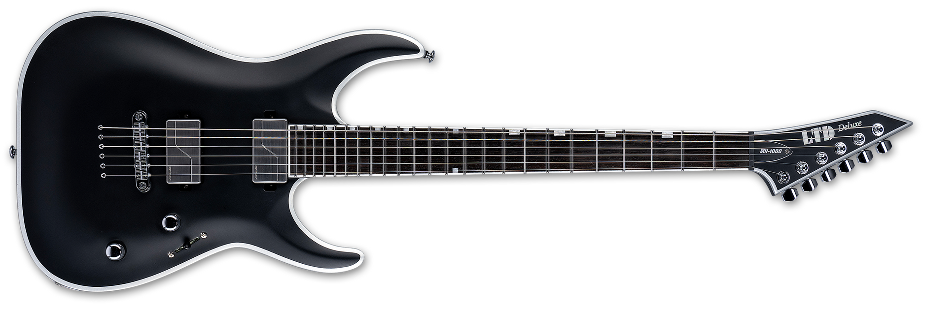 ESP LTD MH-1000NT MH1000 Electric Guitar - Black Satin LMH1000NTBBBLKS ...