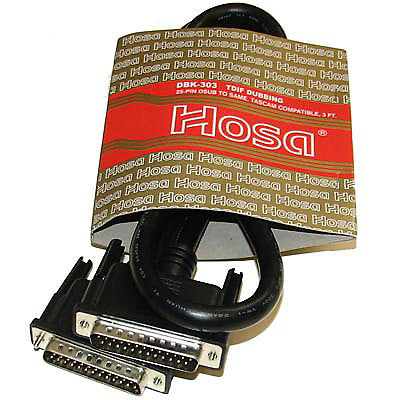 Hosa DBK-303 25 Pin Male to 25 Pin Male TDIF Dubbing cable - 3 Feet — L ...